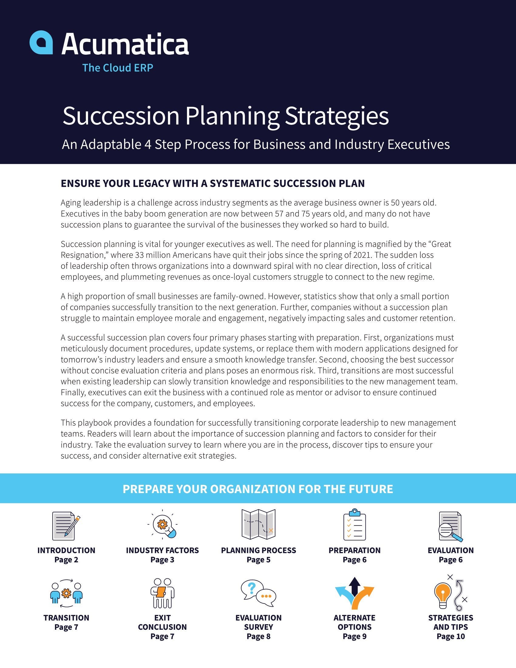 The Four-Step Succession Planning Process | Acumatica Cloud ERP